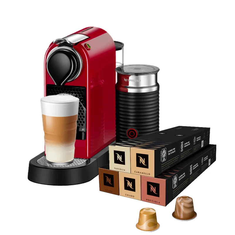 Nespresso Machine à café Original CitiZ & Milk- Rouge Cerise ...